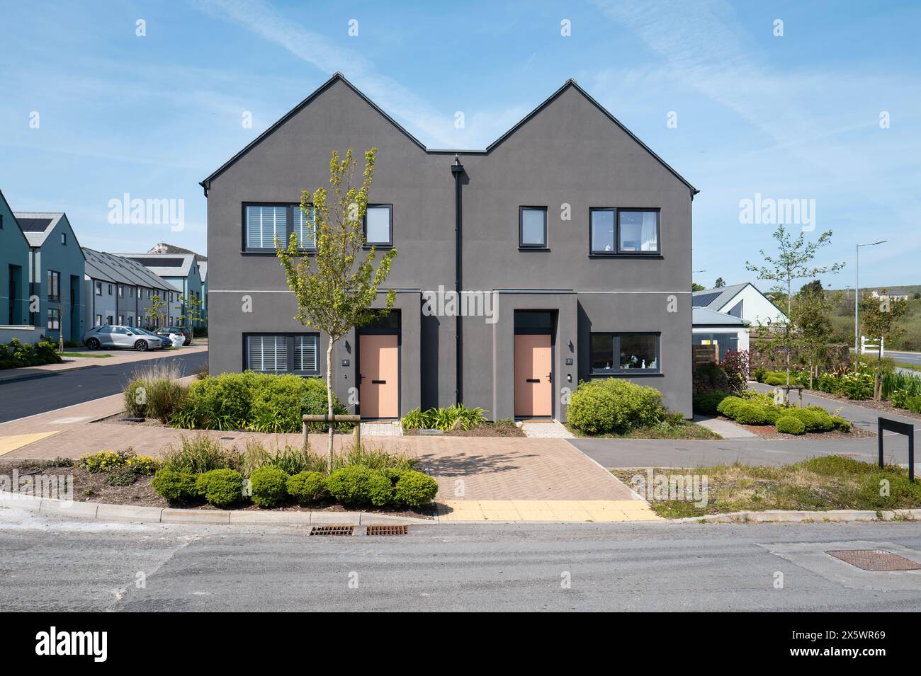 WEST CARCLAZE GARDEN VILLAGE CARLUDDEN ST AUSTELL PL26 8WU Stock Photo ...