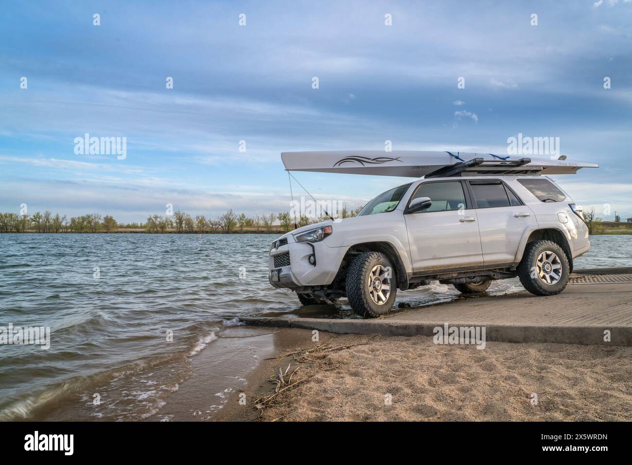 Loveland, CO, USA - May 2, 2024: Toyota 4Runner with a rowing shell by ...