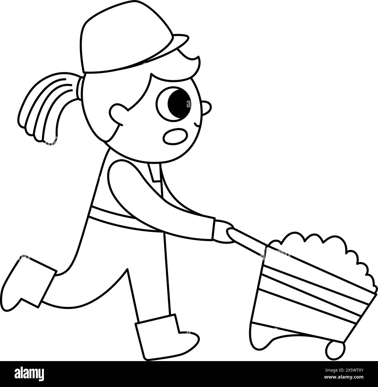 White Cartoons Wheelbarrow