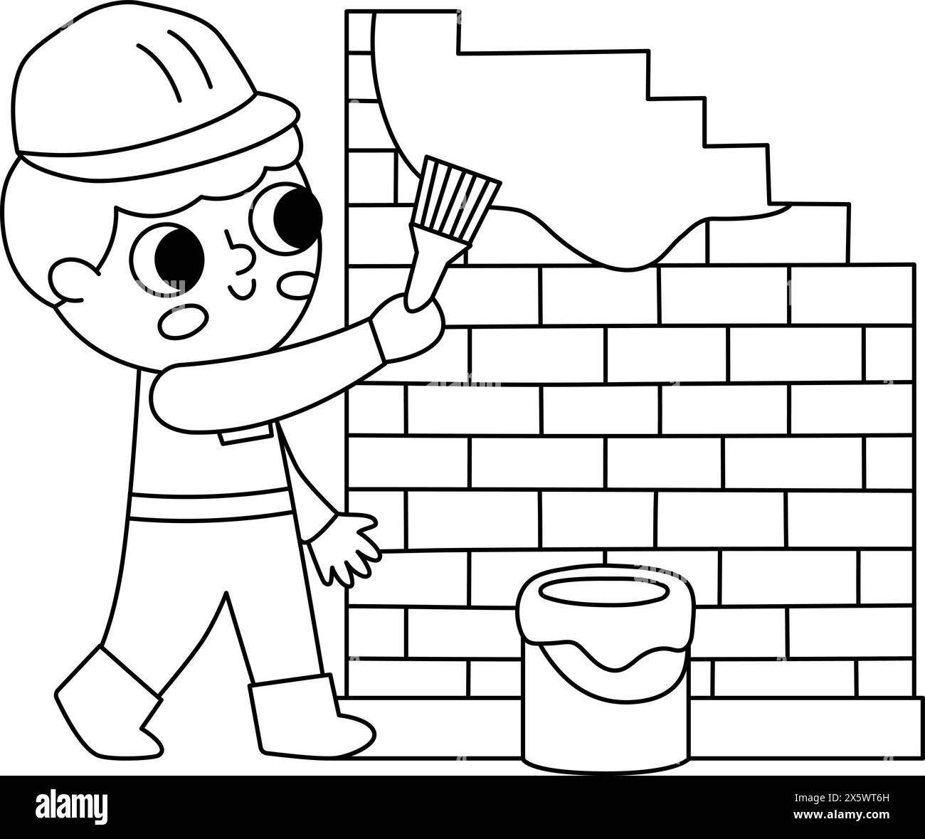 Hard painting brush Black and White Stock Photos & Images - Alamy