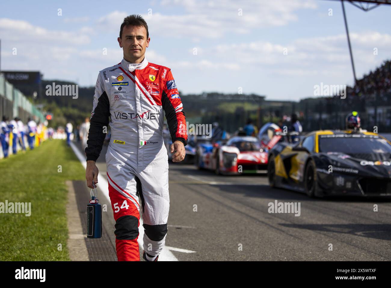 RIGON Davide (ita), Vista AF Corse, Ferrari 296 GT3, portrait at red ...