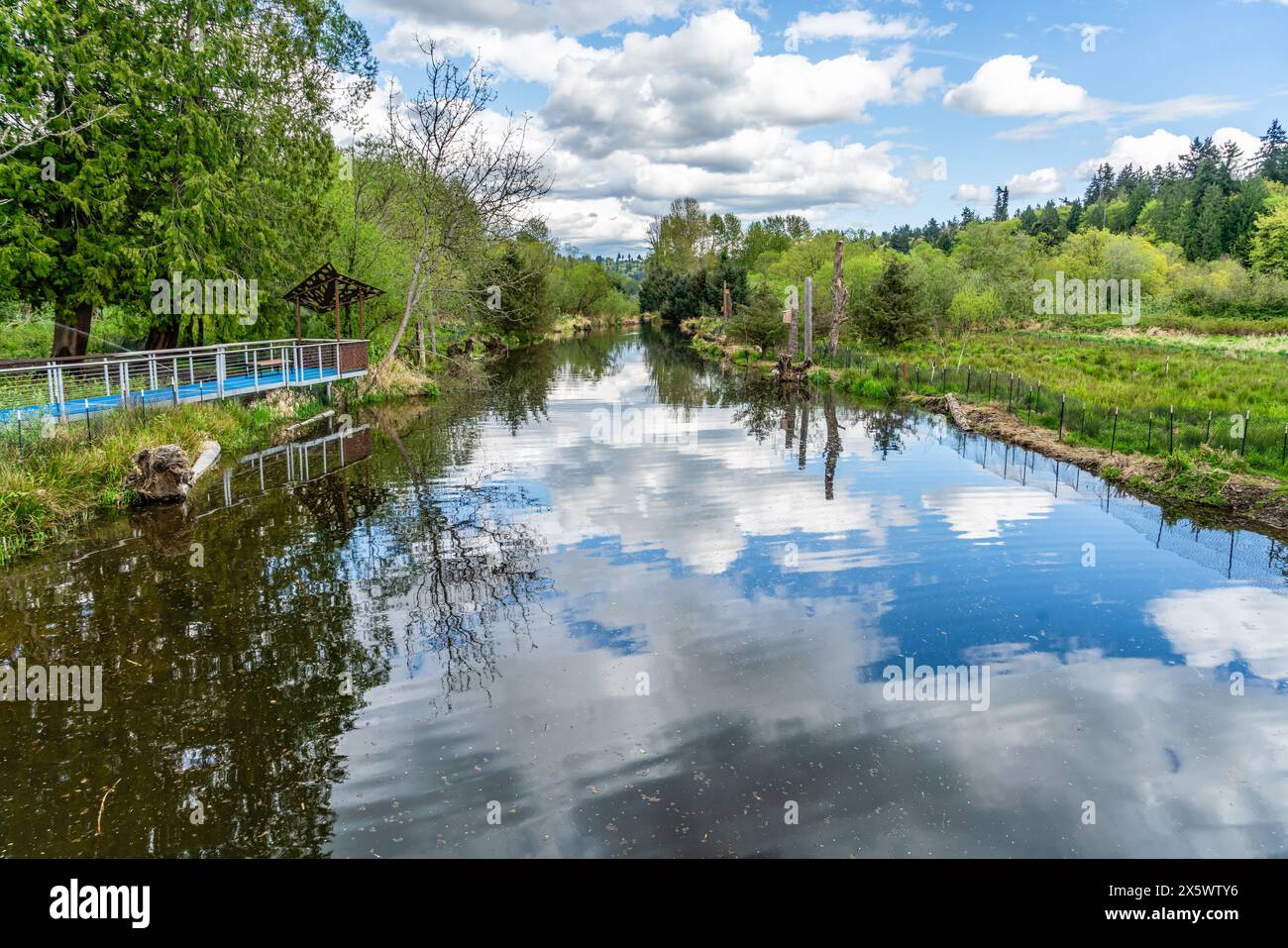 A view of the Sammamish River in Kenmore, Washington Stock Photo - Alamy