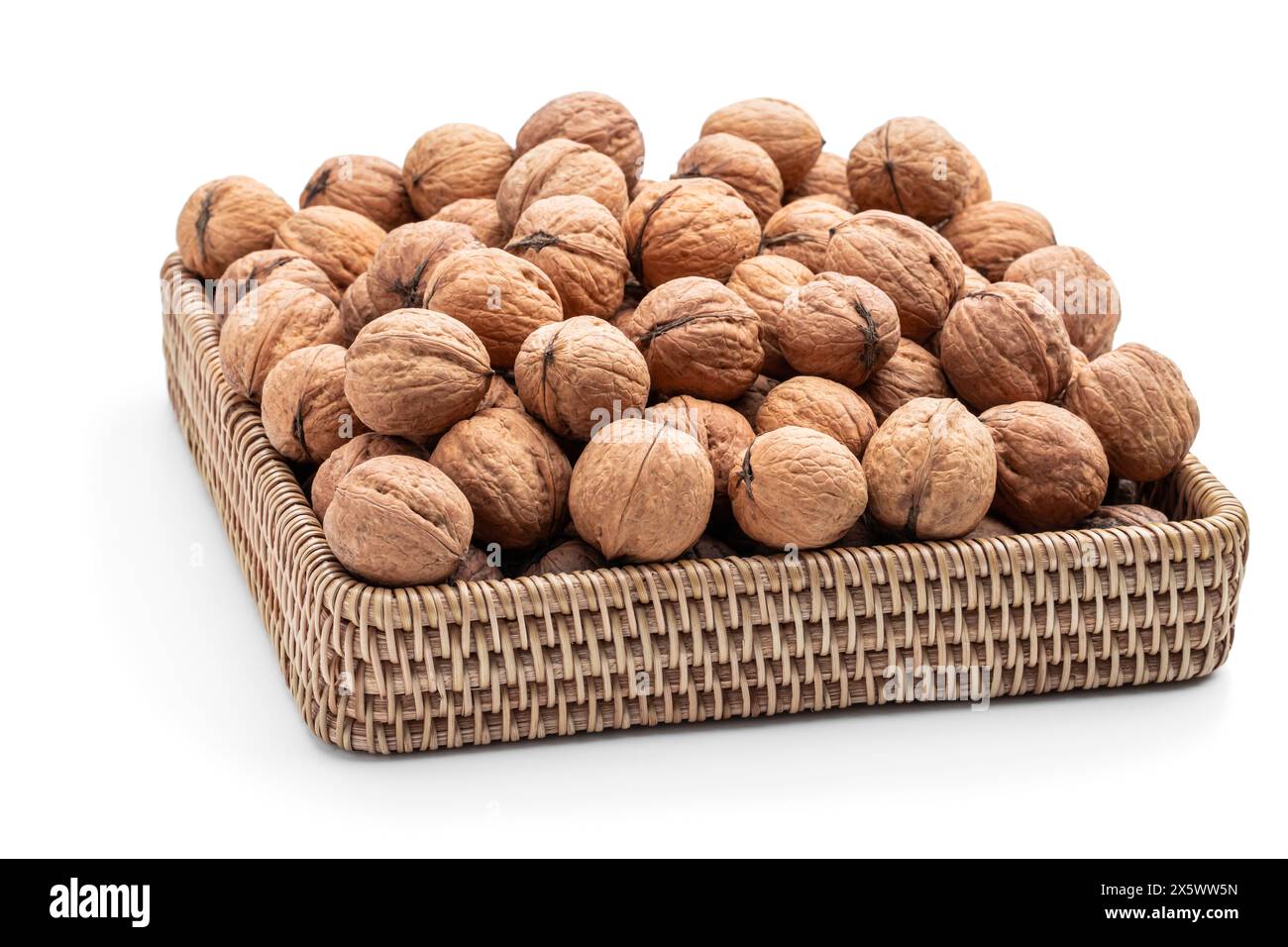 Fresh organic walnuts in shell isolated on white background Stock Photo ...