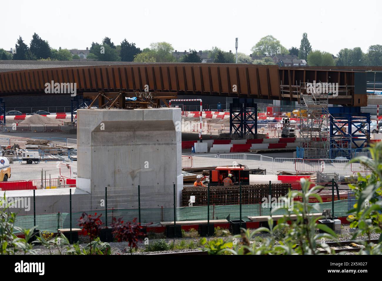 Saltley Viaduct construction (HS2), Birmingham, West Midlands, England ...