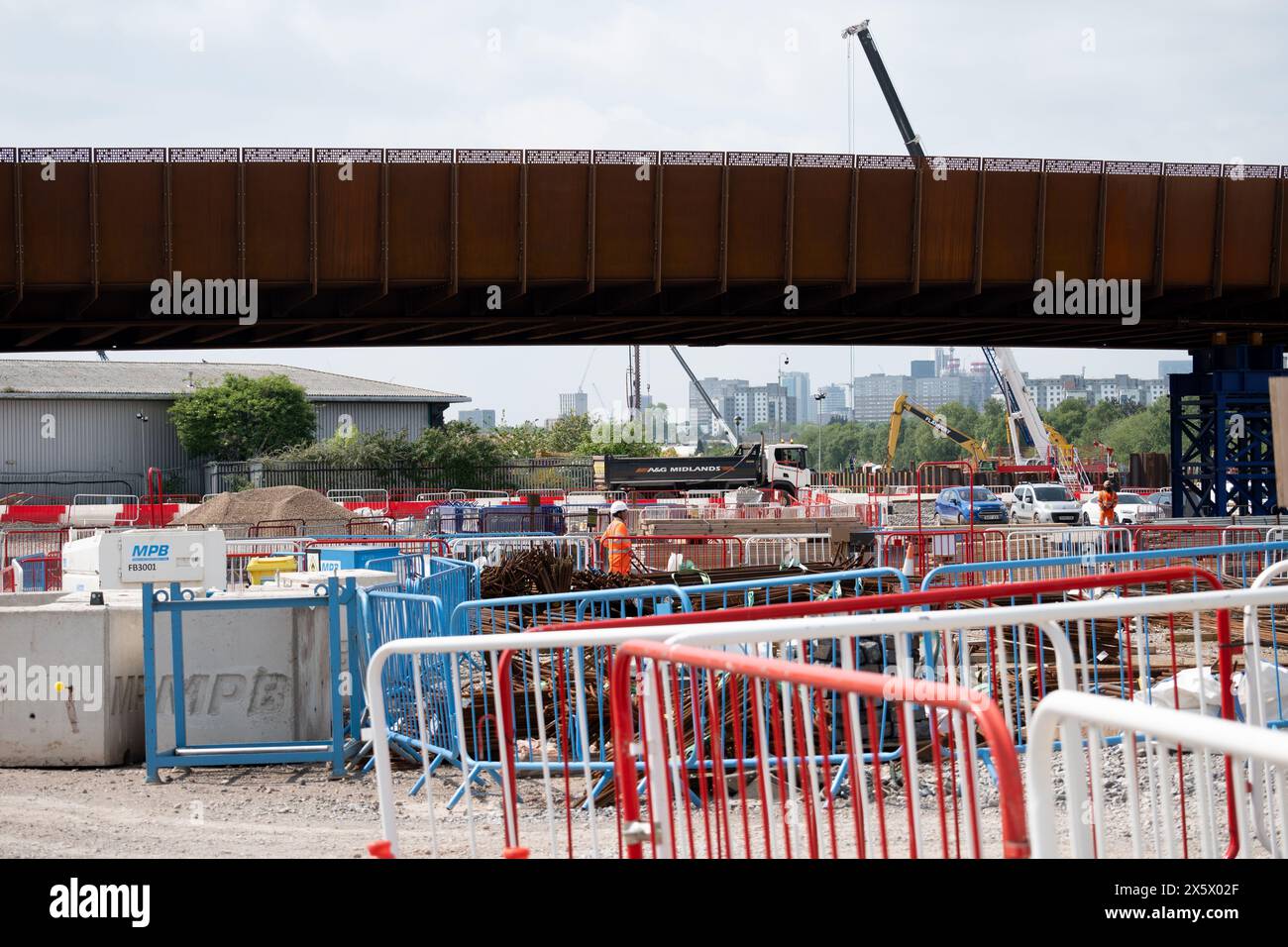 Saltley Viaduct construction (HS2), Birmingham, West Midlands, England ...