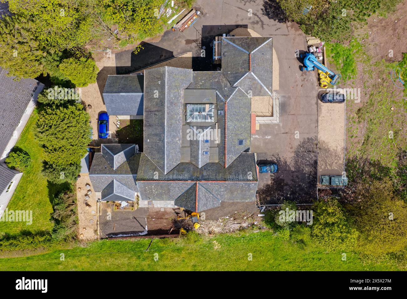 Large old building being converted into apartments in rural setting ...