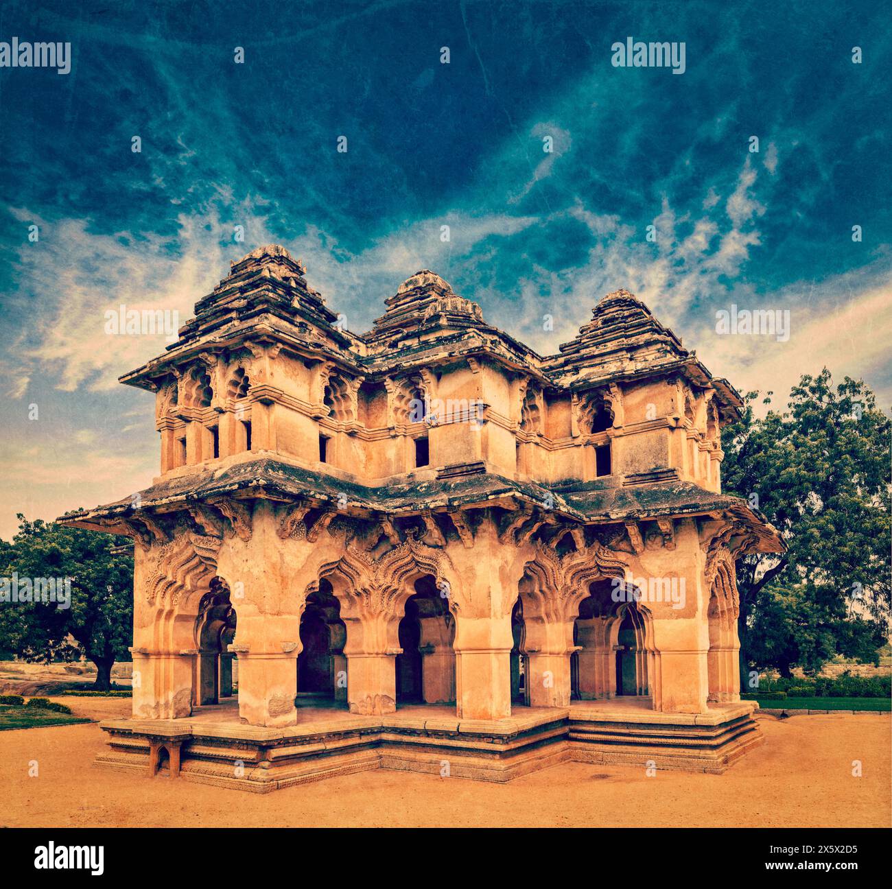 Lotus Mahal in Royal Centre, Hampi, Karnataka, India Stock Photo - Alamy