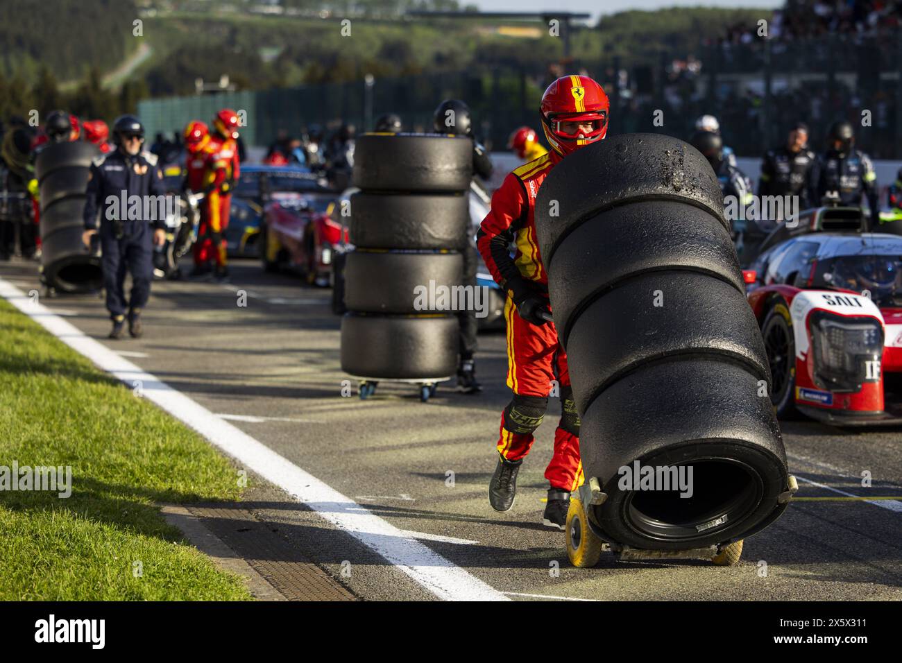 Ferrari AF Corse mecaniciens, mechanics during the 2024 TotalEnergies 6 Hours of Spa ...