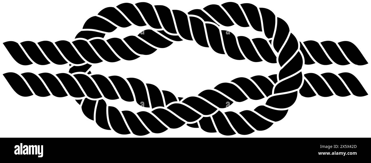 Sailor nautical rope knot isolated on white background Stock Vector ...