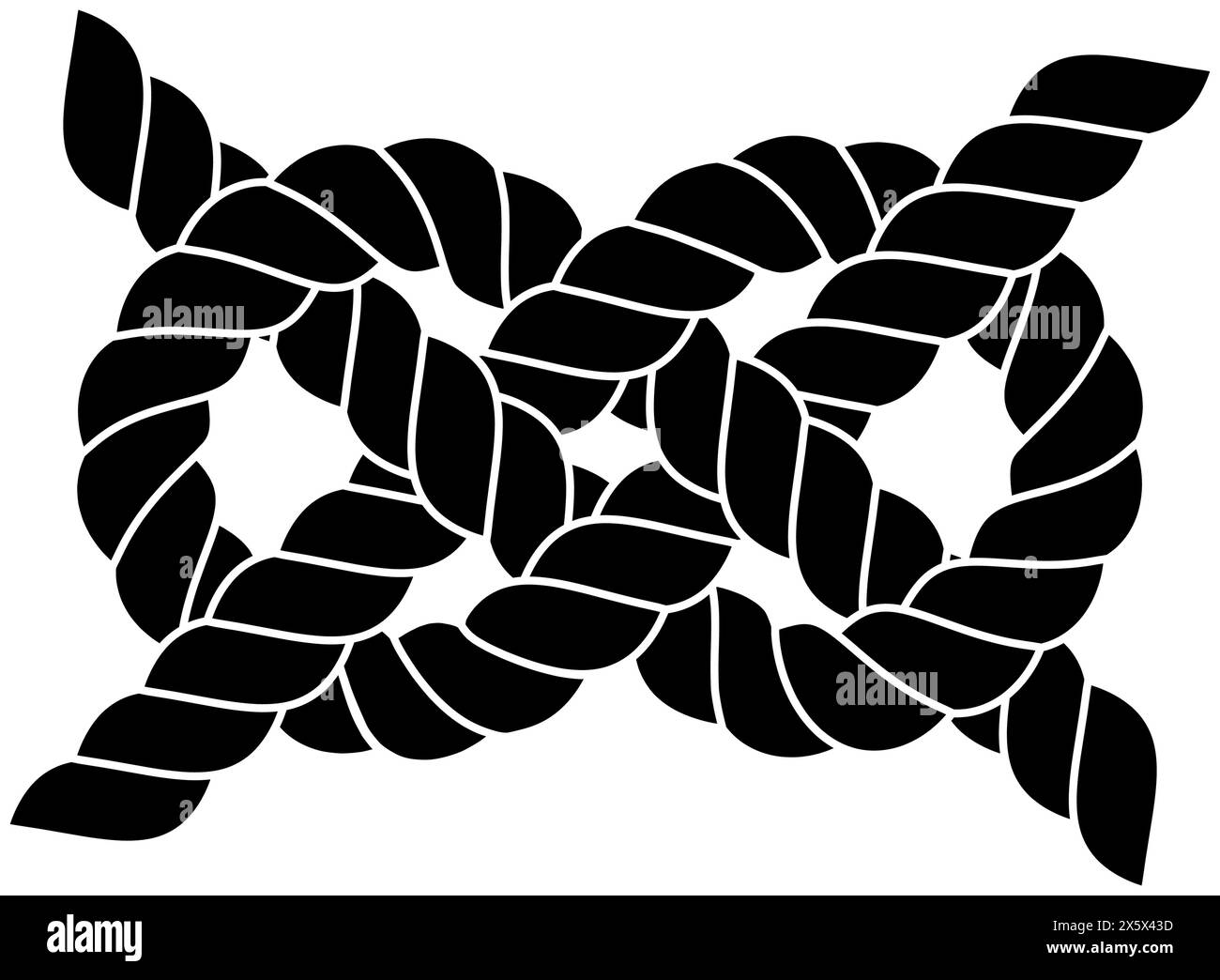 Sailor nautical rope knot isolated on white background Stock Vector ...