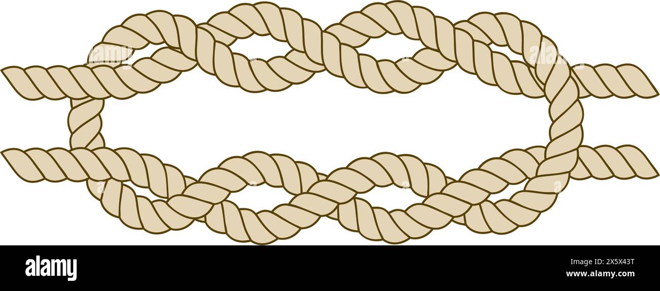 Sailor nautical rope knot isolated on white background Stock Vector ...