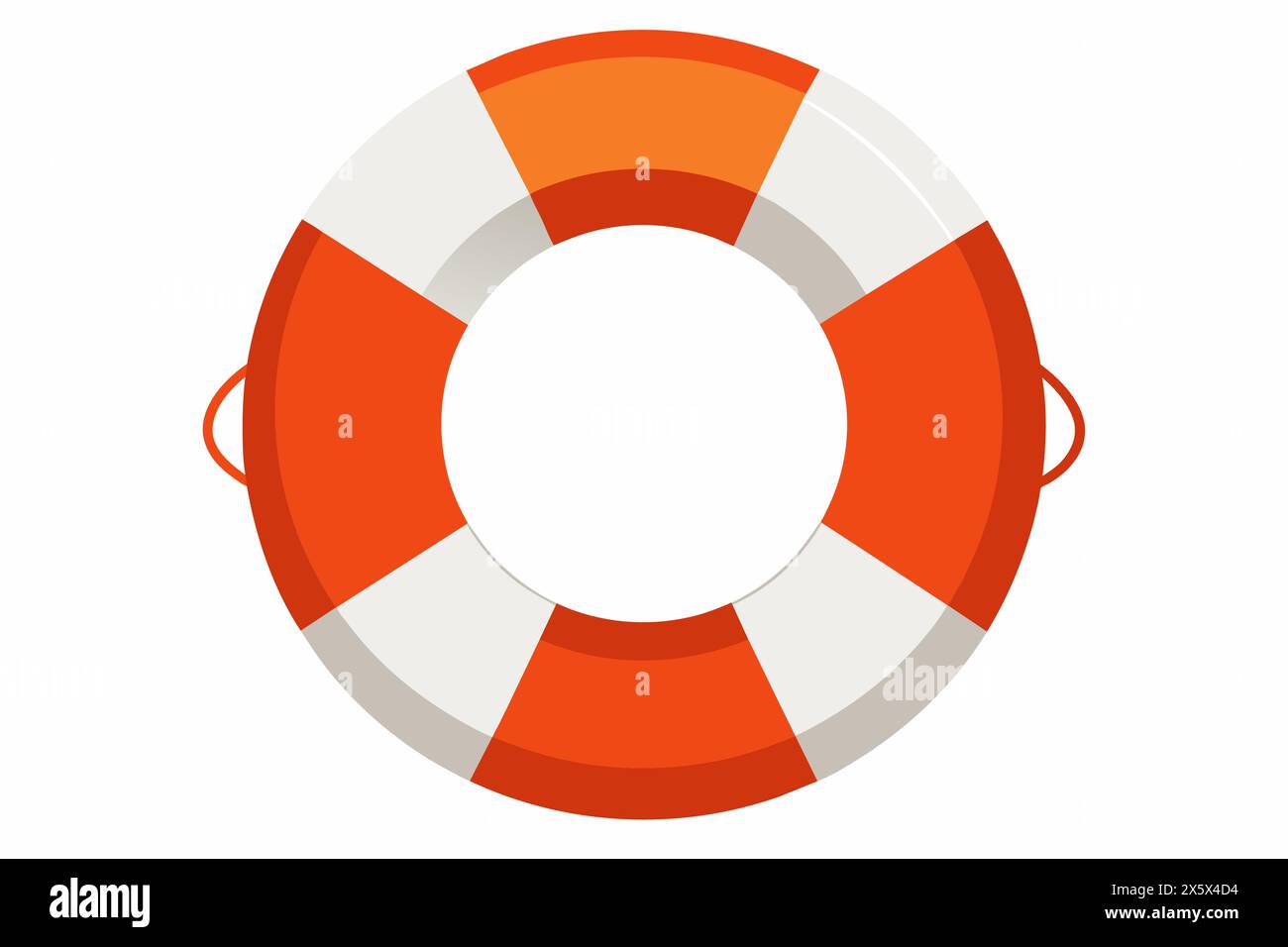 Classic orange and white lifebuoy ring. Safety flotation device for emergency rescue. Concept of ...