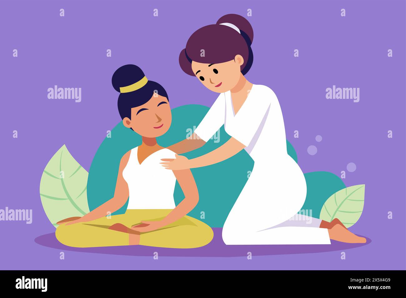 Asian spa experience Stock Vector Images - Alamy