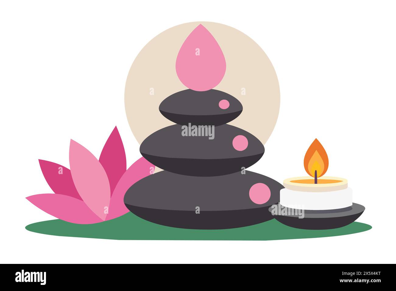 White lotus setting Stock Vector Images - Alamy