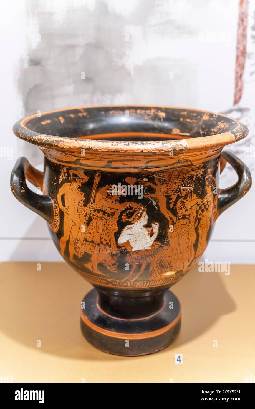 Greek red-figure bell crater, 4th century BC, Ategua,xIberian culture ...