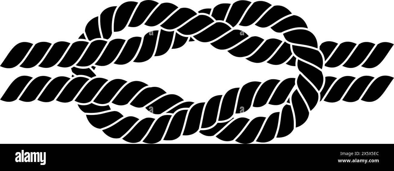 Sailor nautical rope knot isolated on white background Stock Vector ...