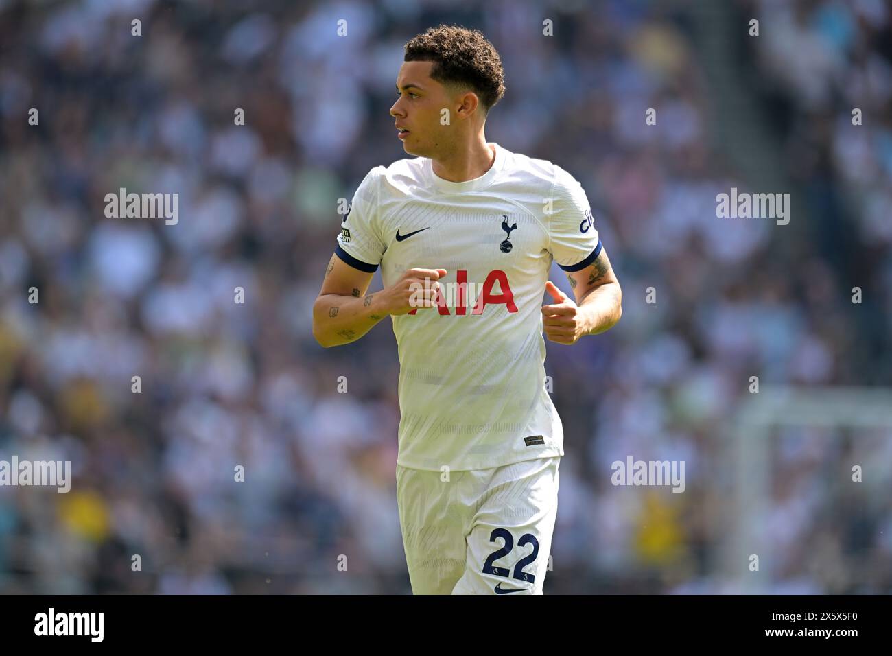 London, UK. 11th May, 2024. Brennan Johnson of Tottenham Hotspur during the Spurs vs Burnley ...