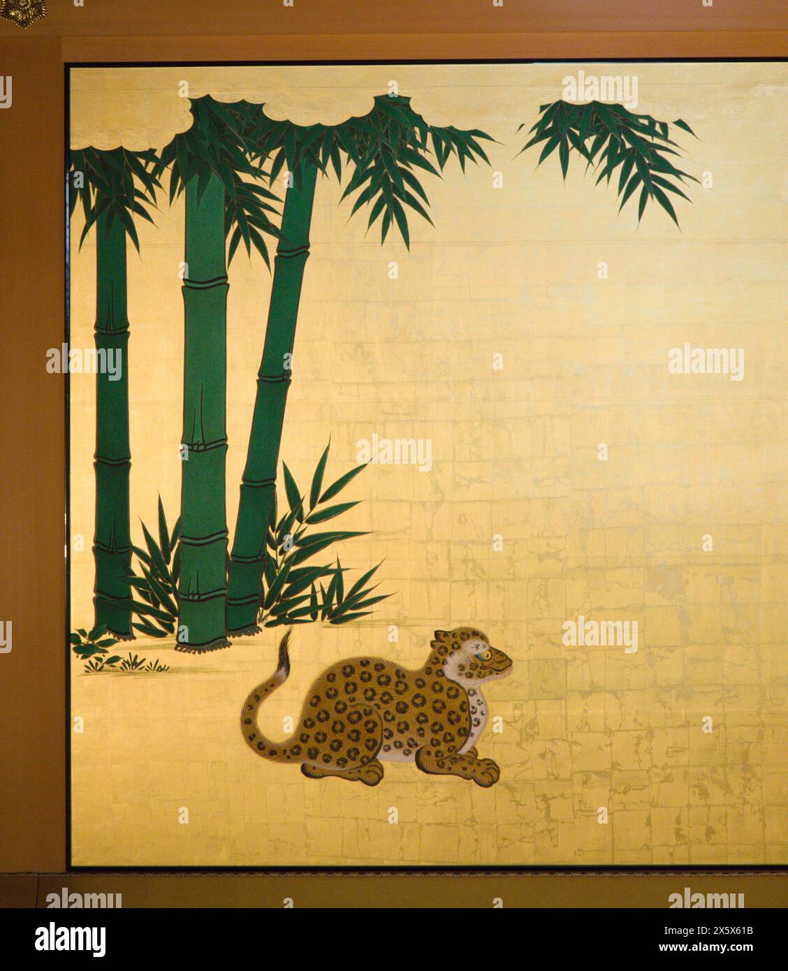 Japan, Nagoya, Castle, Hommaru Palace, interior, paintings Stock Photo ...