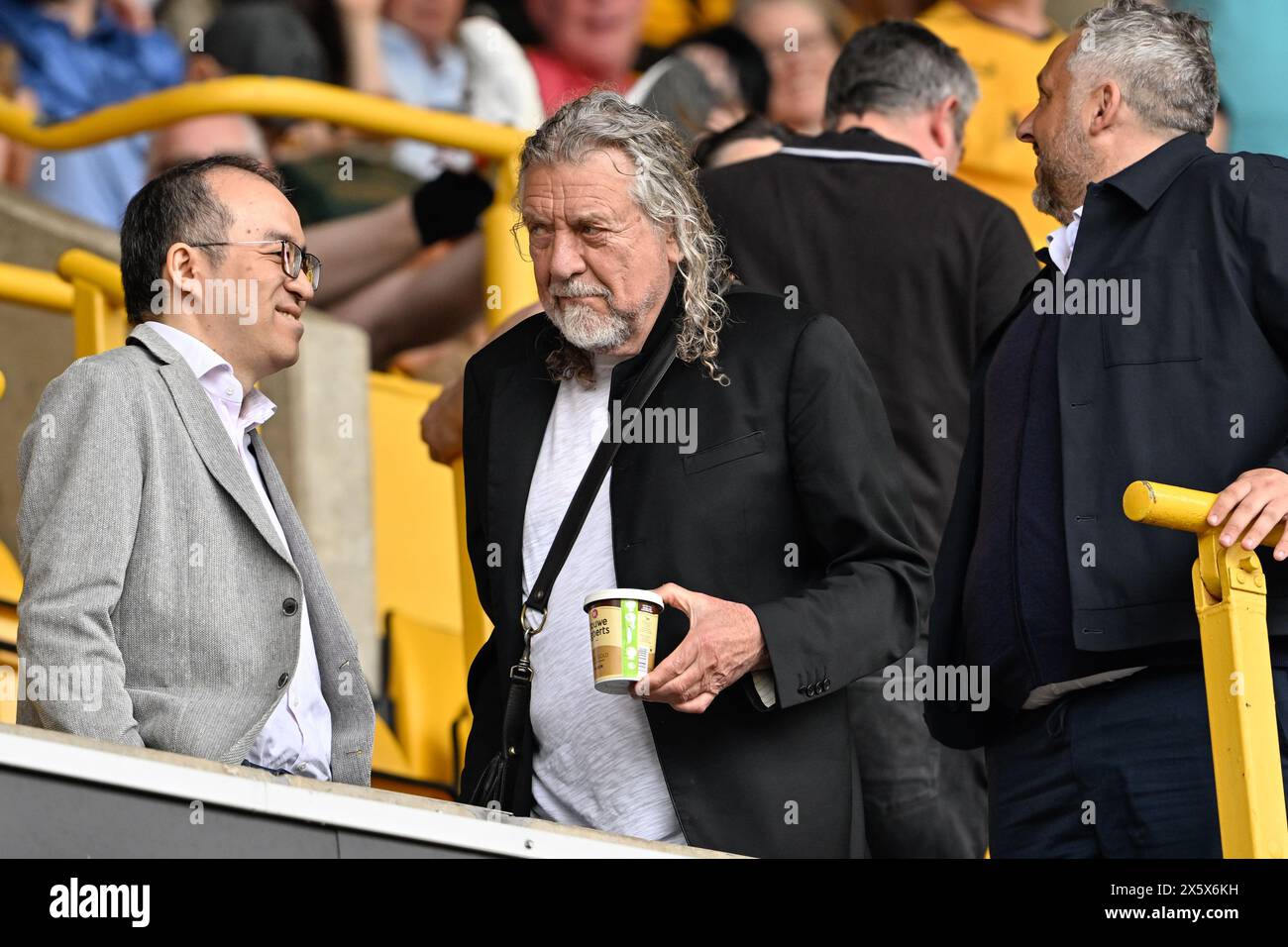 Led Zeppelin member Robert Plant takes to his seat, during the Premier ...