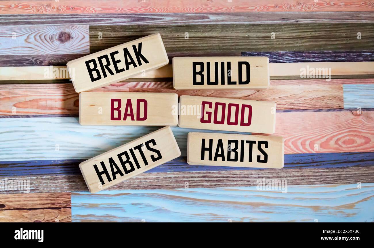 Symbol of good or bad habits. Concept of the word Good Habits Bad ...