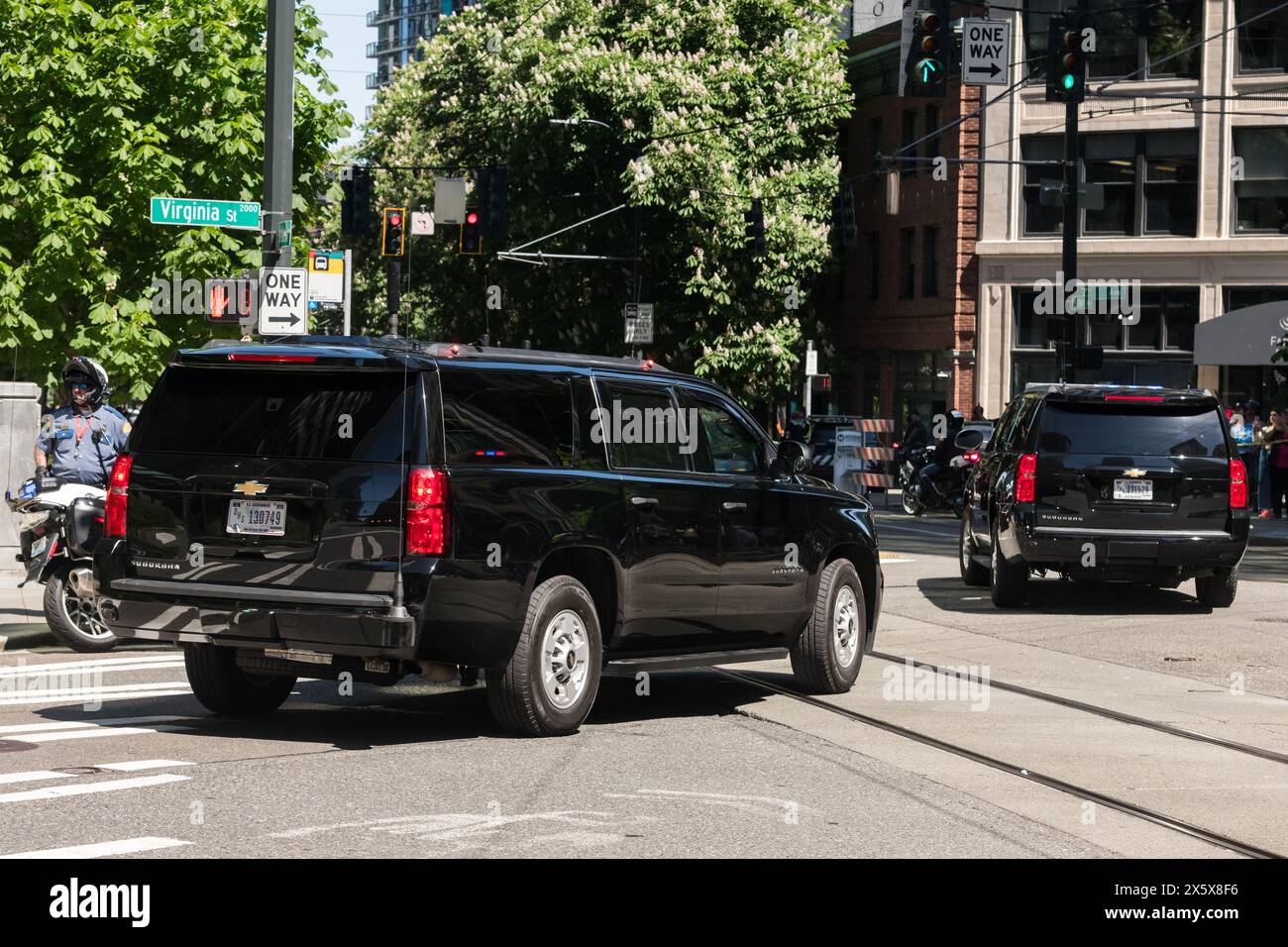 Seattle, USA. 11th May 2024. Just before noon President Biden departs ...