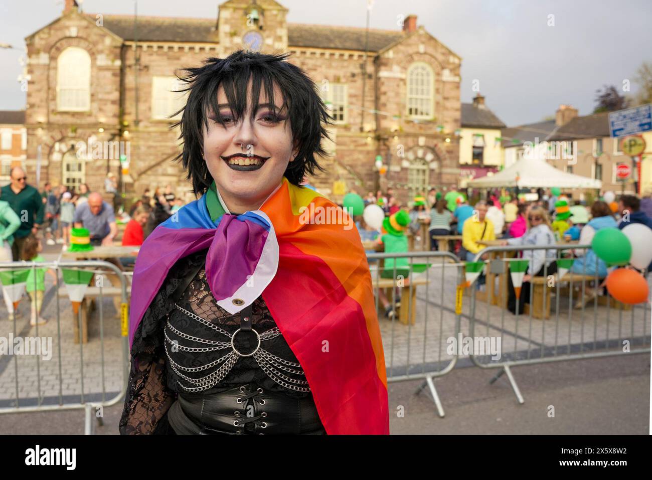 Cerys O'Sullivan attends a watch-along party in the town square of ...