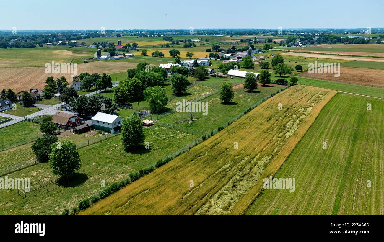 Aerial photograph showcases a mixed landscape of residential and ...