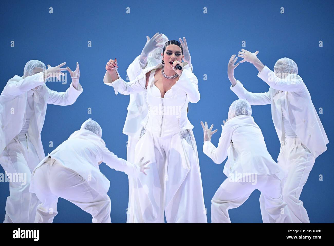 iolanda representing Portugal with the song Grito during the final of ...