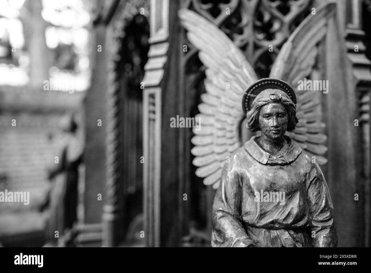 Craved Wooden Angle detail St Austell Church Cornish Town Cornwall ...