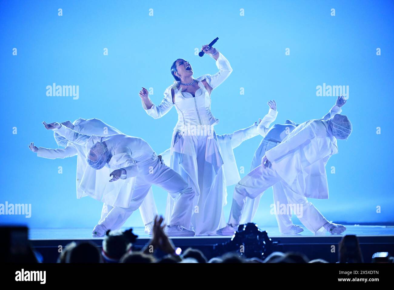 iolanda representing Portugal with the song Grito during the final of ...