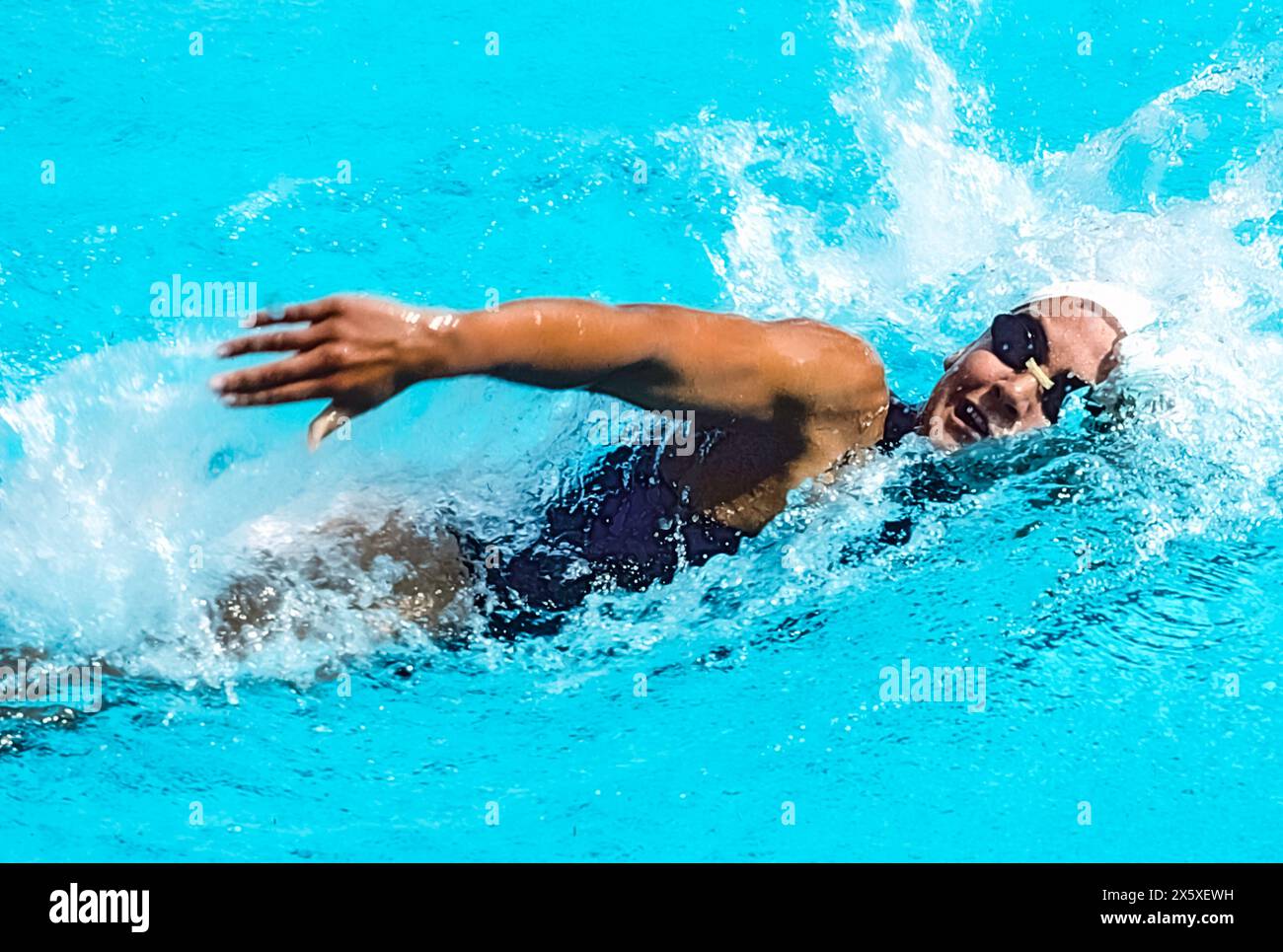 Summer Sanders (USA) competes at the 1992 Olympic Summer Games Stock ...