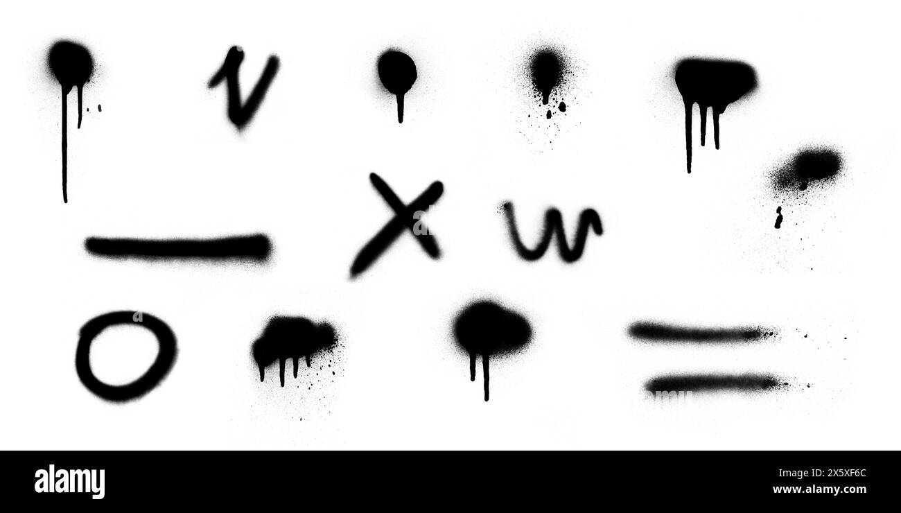 Lines drips white background Cut Out Stock Images & Pictures - Alamy