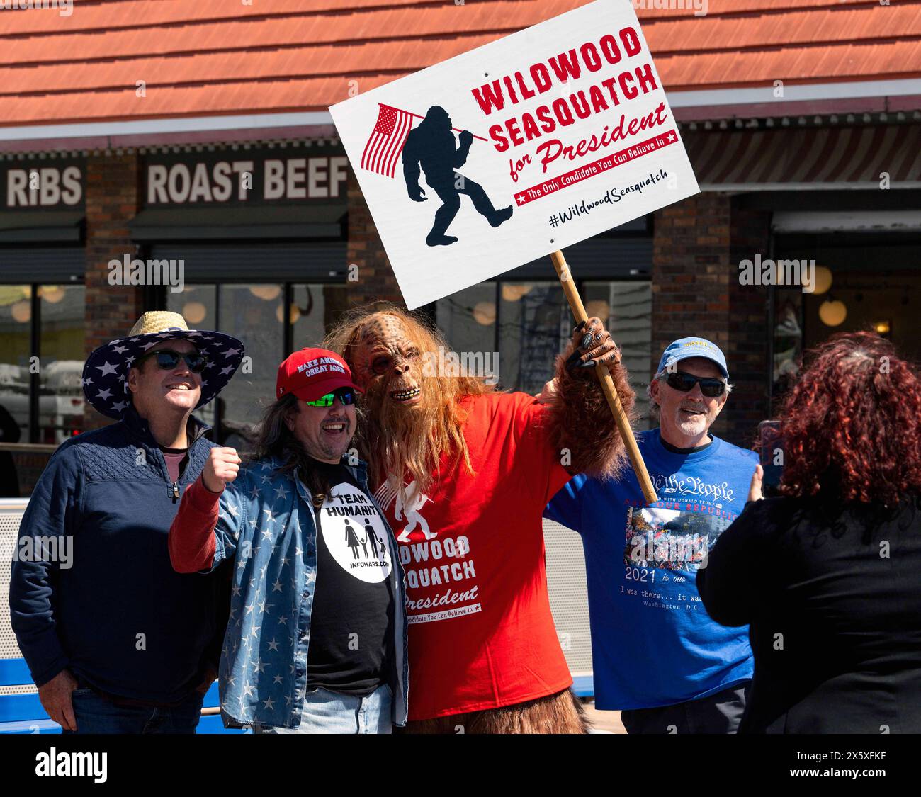 May 11, 2024 - Wildwood, New Jersey, USA - People gather for the Donald ...