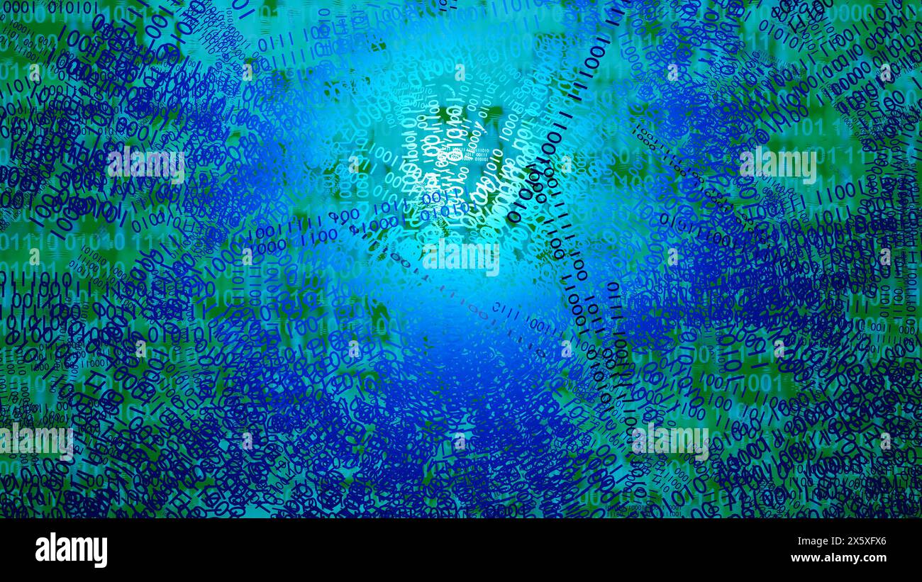 Abstract Binary Code Background Digital Technology Big Data And 9900