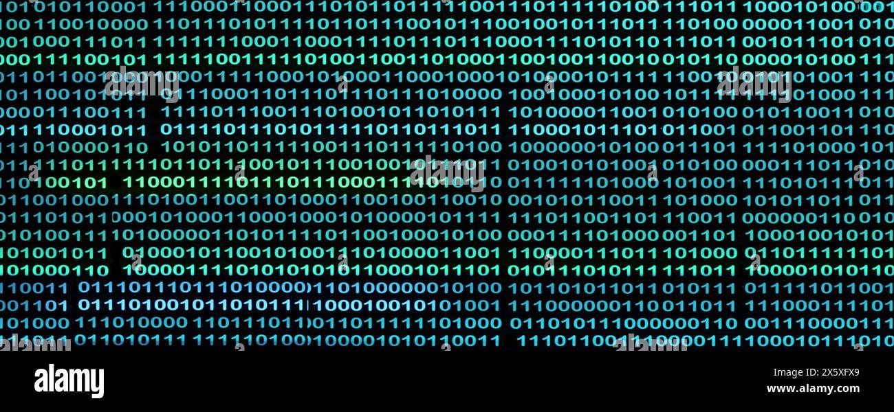 Abstract Binary Code Background Digital Technology Big Data And