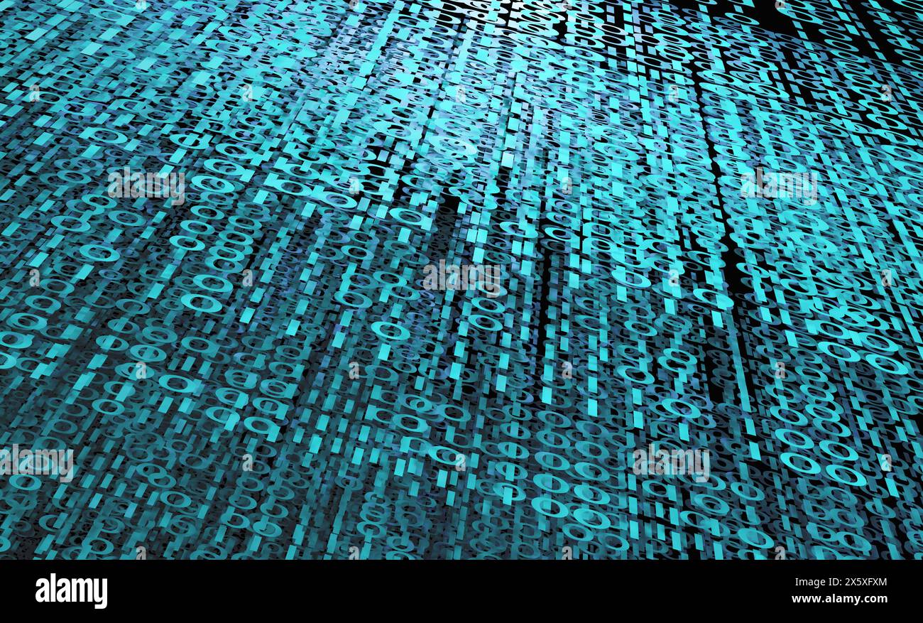 Abstract Binary Code Background Digital Technology Big Data And Artificial Intelligence