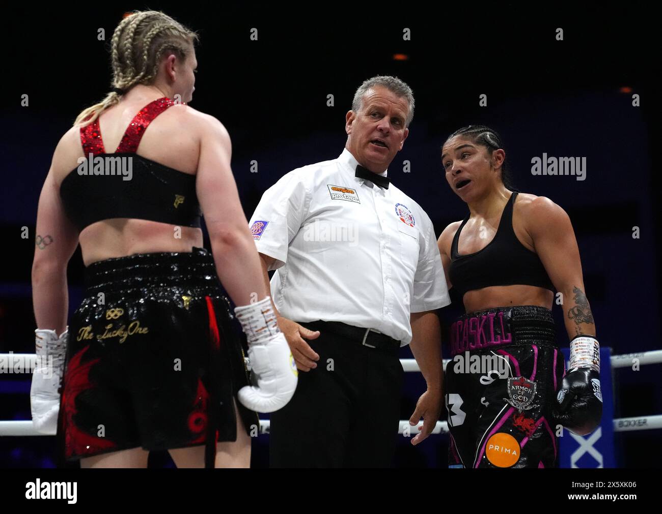 Lauren Price (left) and Jessica McCaskill in the IBA and WBO World ...