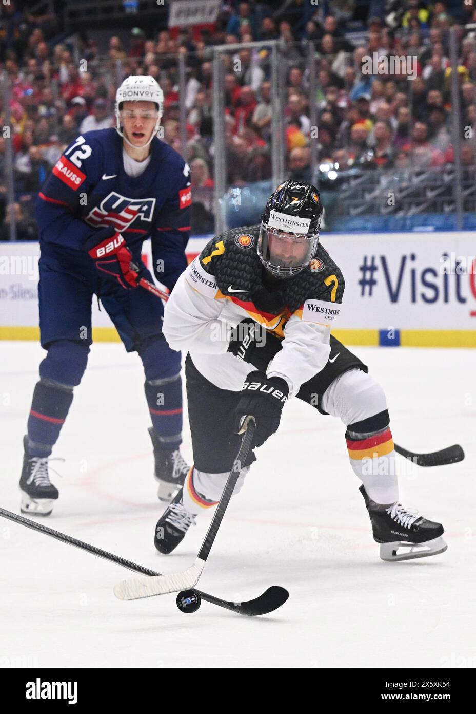 Germany vs USA group B match of the 2024 IIHF World Championship, in ...