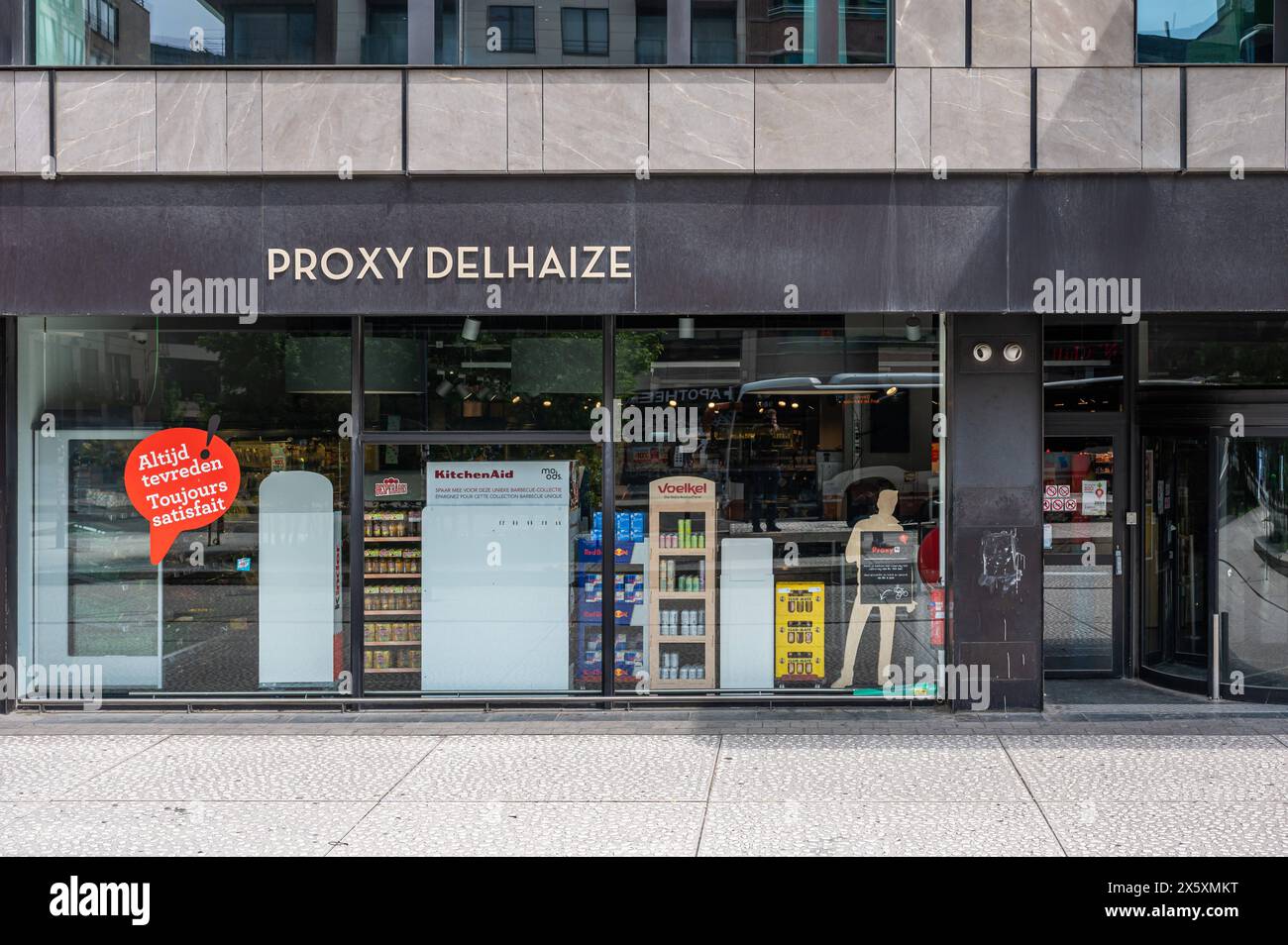 Saint Josse, Brussels Capital, Belgium, May 9, 2024 - Facade of the ...