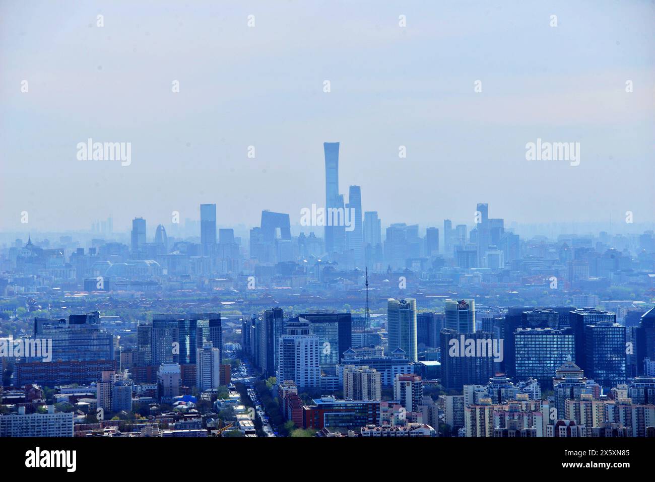BEIJING, CHINA - MAY 11, 2024 - High-rise buildings are pictured from ...