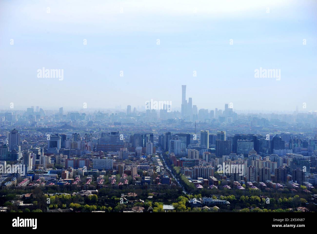 BEIJING, CHINA - MAY 11, 2024 - High-rise buildings are pictured from ...