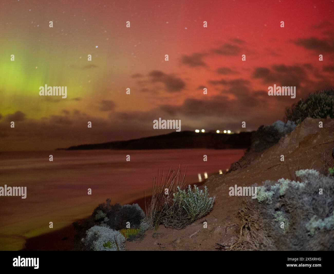 Torquay, Australia. 12th May, 2024. The largest solar storm since 2003 ...