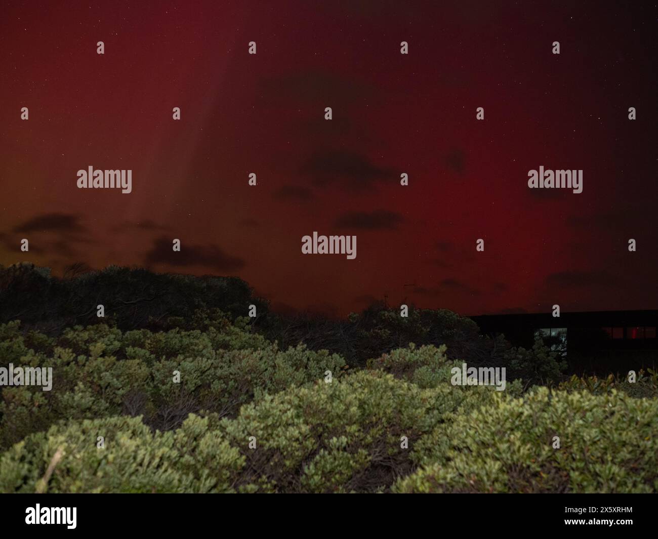 Torquay, Australia. 12th May, 2024. The largest solar storm since 2003 ...