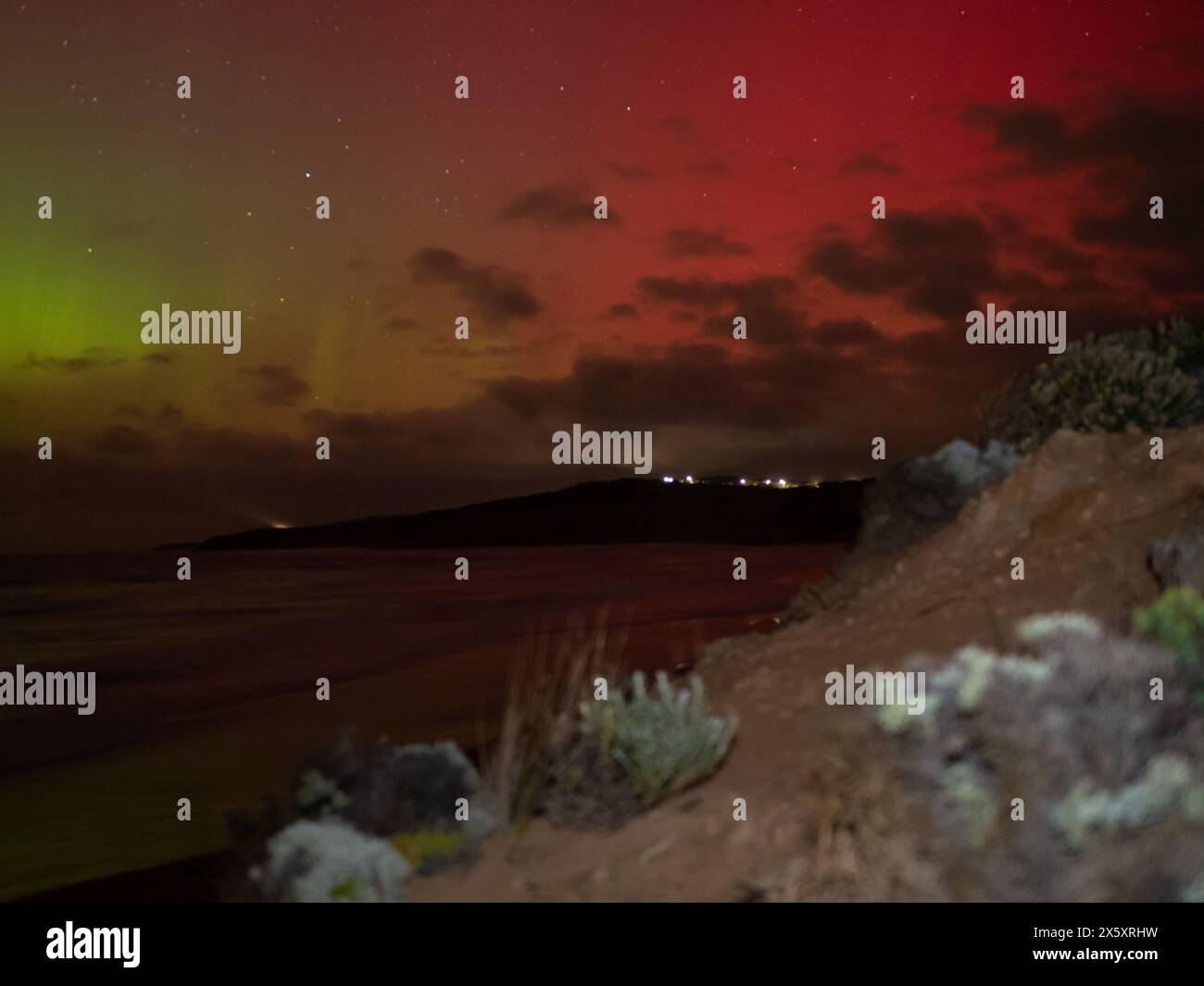 Torquay, Australia. 12th May, 2024. The largest solar storm since 2003 ...