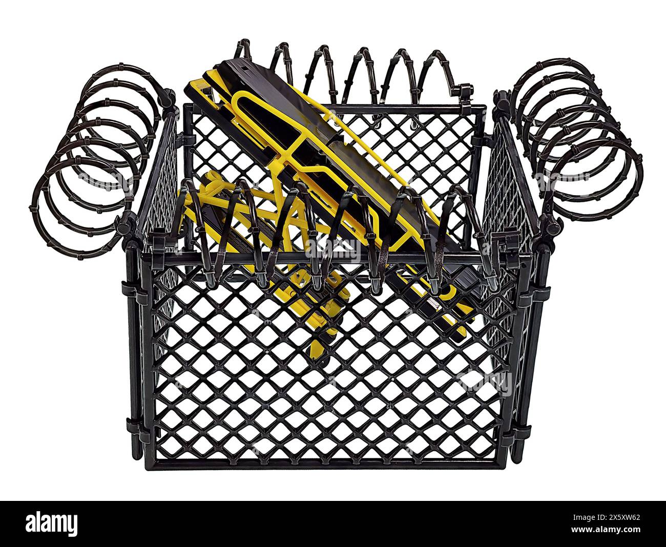Hospital Medical Gurney for Transporting Patients in black and yellow ...