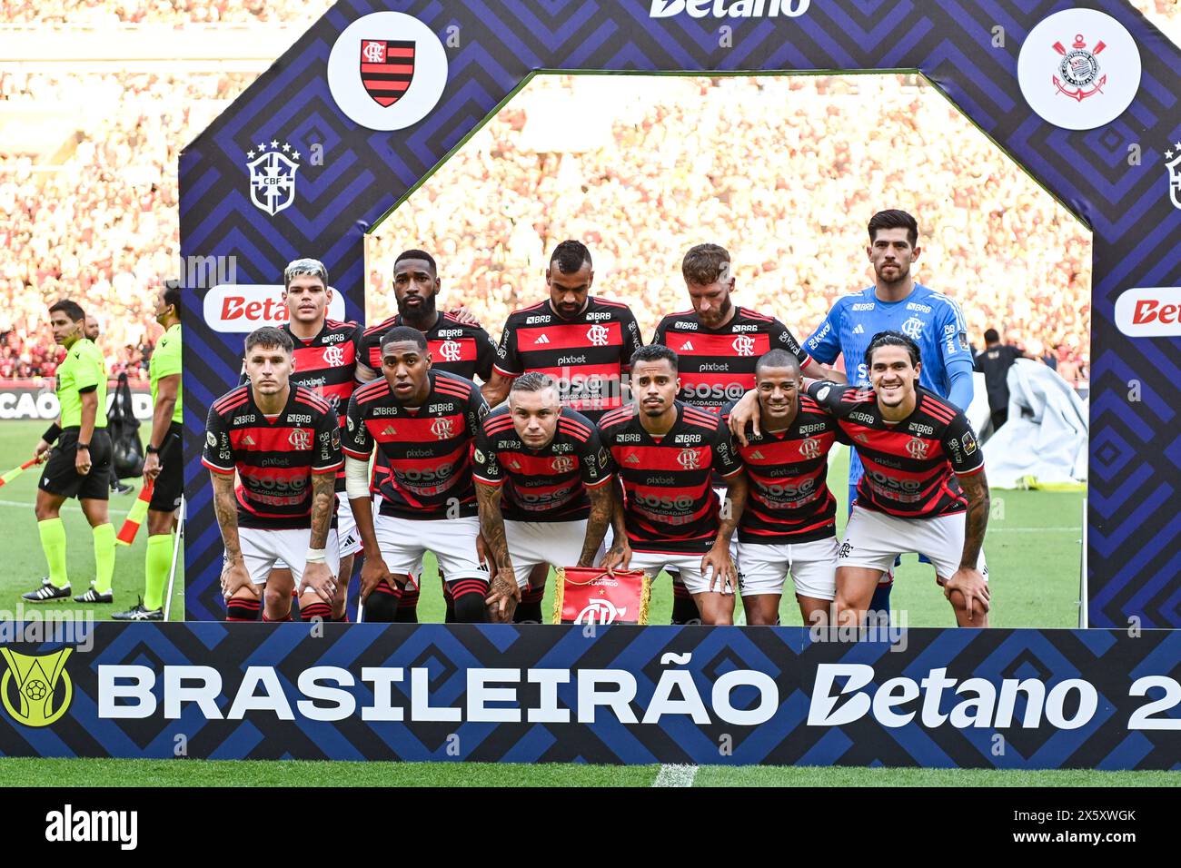 Rio, Brazil - may 11, 2024: Poster team in match between Flamengo vs ...
