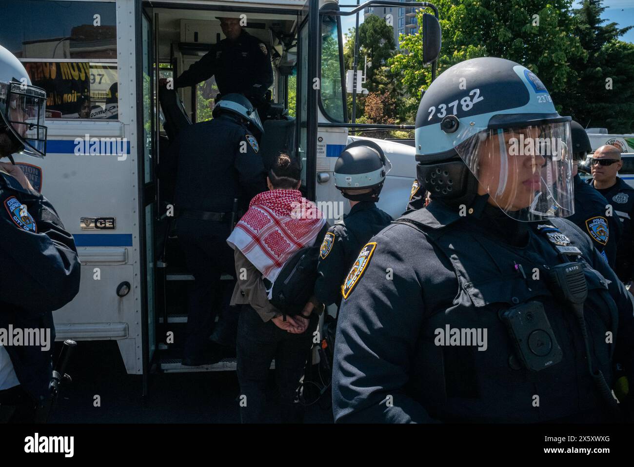 Brooklyn, New York, USA. 11th May, 2024. A New York City Police officer ...