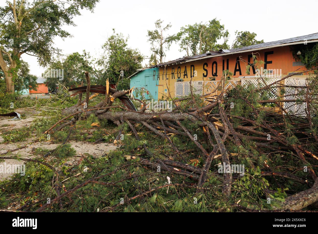 Tallahassee, Florida, USA. 10th May, 2024. Damage from a string of ...