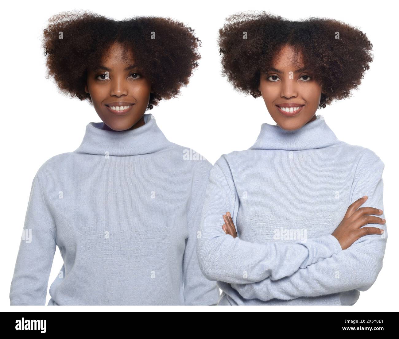Portrait two pretty afro hi-res stock photography and images - Alamy