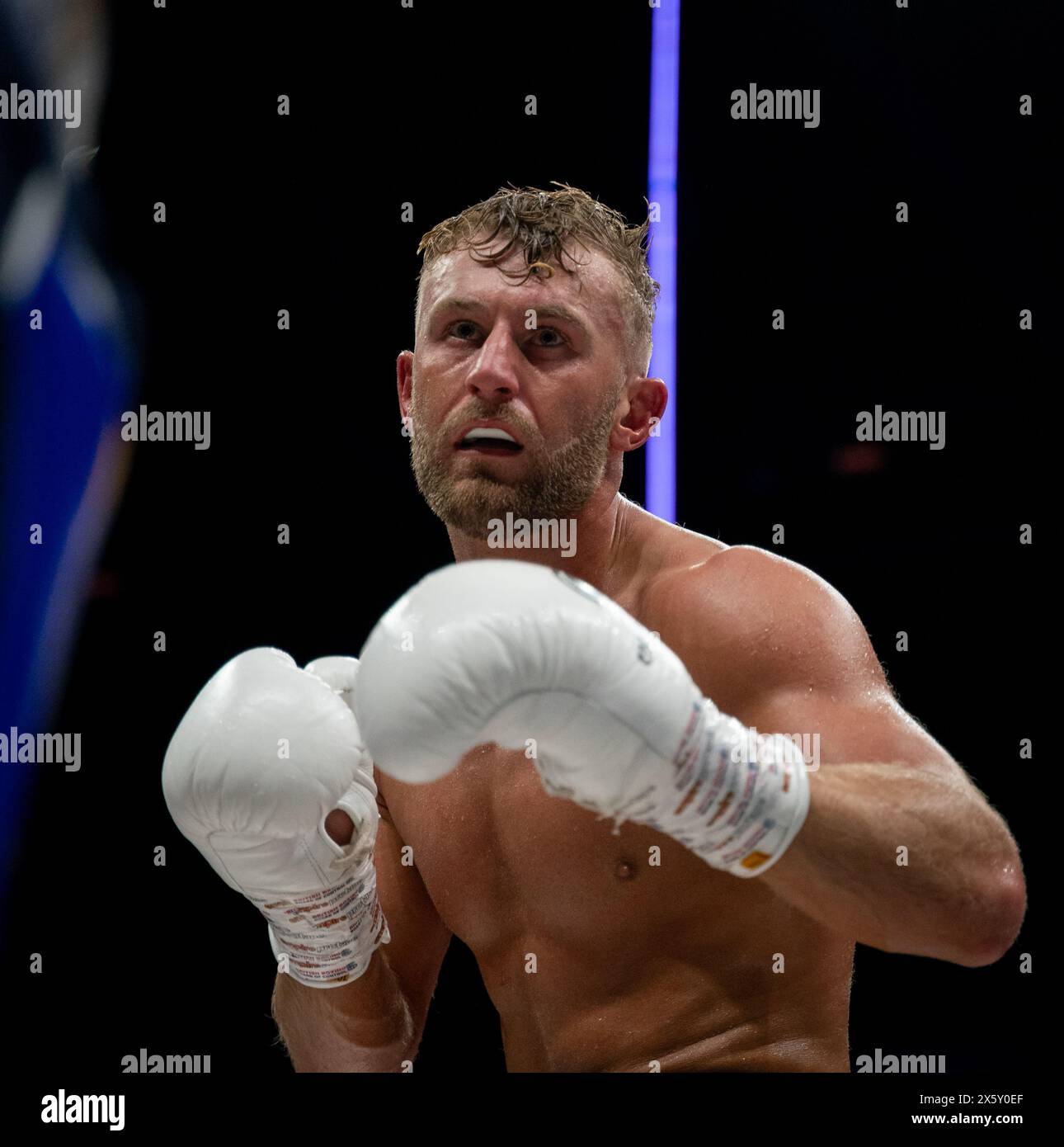 CARDIFF, UK. 11th May, 2024. Lewis Edmondson v Joel McIntyre boxing ...